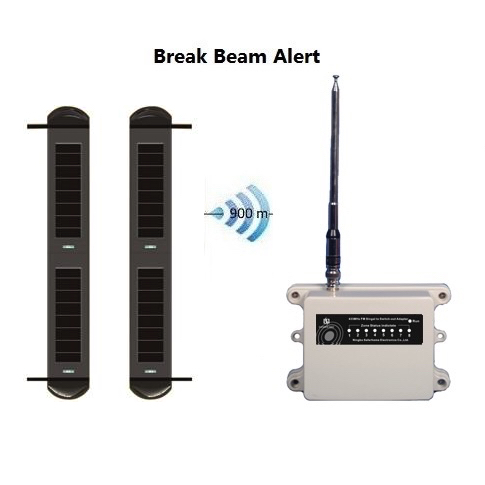Solar-powered 4-beams active wireless infrared light wall Low Cost Easy ...